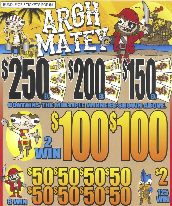 Argh Matey $1 Jar Ticket – NG Gaming Minnesota