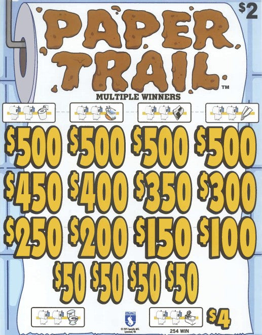 $2 Pull-tab, 4-$500 Top prizes, $4 bottoms, TC 3096, $2 - Top $500's ...